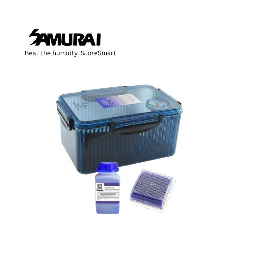 Dry Box F380 (Blue) With Free Silica Gel 1 Bottle(500g) and Silica Gel – Samurai Global